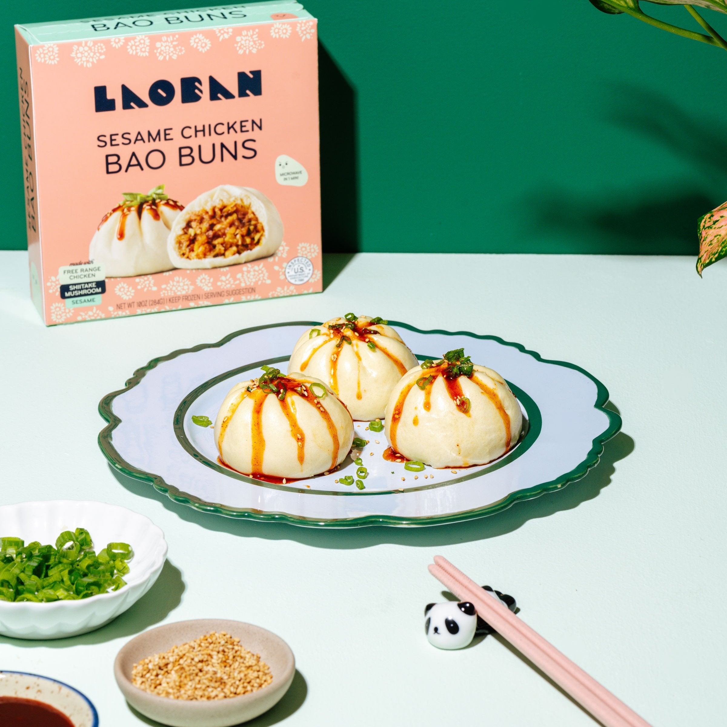Sesame Chicken Bao Buns